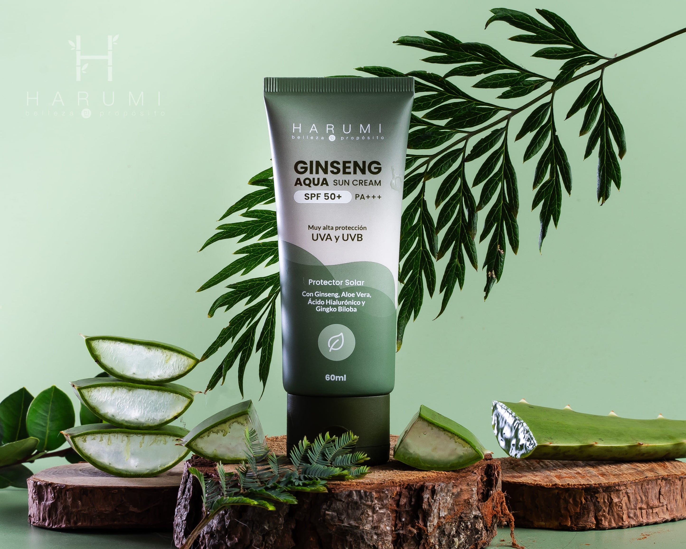 Protector solar facial en gel de Harumi con Ginseng - Harumi Ginseng ...